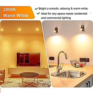 MXQFG (4 Pack) GU10 Halogen Light Bulb,Warm White, Dimmable, GU10/ 120V 50W Halogen Light Bulbs, MR16 Light Bulb with Glass Cover