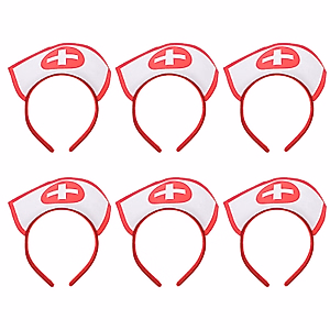 Beaupretty 6 Pieces Hat Headband with Red Cross, Halloween Costume Accessory Hat Costume Costume Women Accessories Halloween Party Supplies