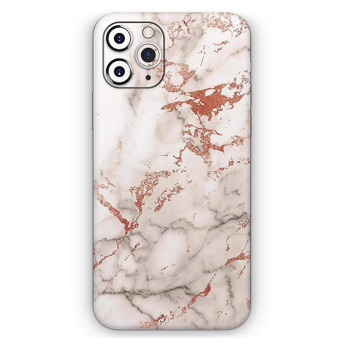Design Skinz Rose Pink Marble & Digital Gold Frosted Foil V5 - DesignSkinz Protective Vinyl Decal Wrap Skin Cover Compatible with The Apple iPhone 11 (Full-Body, Screen Trim & Back Glass Skin)