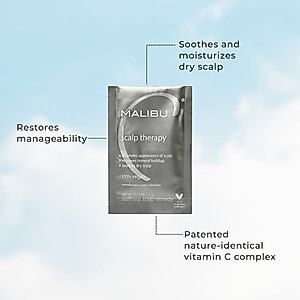 Malibu C Mini Malibu Rehab Scalp Wellness - Contains 2 Hair Remedy Packets - Vitamin Infused Deep Conditioner for Hair Health - Scalp Rejuvenating Hair Care
