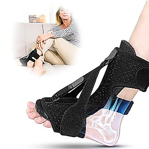 VIDECOR Plantar Fascia Night Splint,Soft Breathable Plantar Fascia Boot Night Splint Sock - Adjustable Foot Stretcher for Achilles Tendonitis, Drop Foot Brace for Right or Left Foot,C