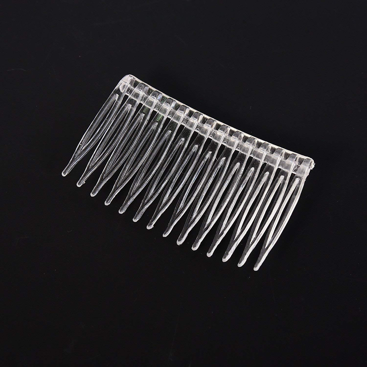 Pangda 10 Pieces Clear Hair Combs Women Hair Clip Combs 14 Teeth Plastic Bridal Wedding Veil Combs for Girl Fine Hair Styling Accessories