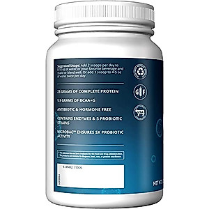 MRM Nutrition Gainer Protein with Probiotics + Postbiotics | Vanilla Flavored | 25g Protein | Whey Concentrate + Isolate + micellar Casein| Slow + Fast digesting| with Digestive enzymes | 18 Servings