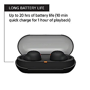 Sony WF-C500 Truly Wireless In-Ear Bluetooth Earbud Headphones with Mic and IPX4 water resistance, Black