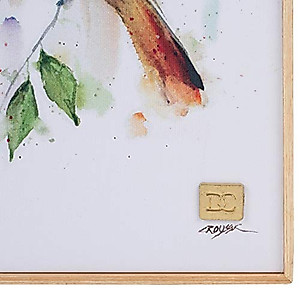 DEMDACO Dean Crouser Cardinal Pair Watercolor Red 12 x 8 Wood and Canvas Decorative Wall Art Sign