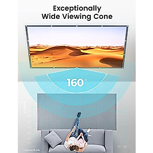 Video Projection Screen, Outdoor Projector Screen 120 inch 16:9 4K HD Foldable & Portable Outdoor Projection Screen, Support Front & Rear Projection for Home Theater Camping Backyard Movies