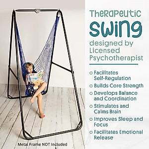 Sensory Swing for Kids Indoor Hammock Chair Swing Outdoor Swing Chair - Hanging Chair Hammock Swing Chair Outdoor - Kids Camping Chair Swing - Kids Indoor Swing for Kids - Autism Sensory Products