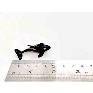 SSJSHOP Whale Orca Micro Tiny Dollhouse Figurines Ceramic Hand Painted Animals Collectible Small Gift Home Garden Decor