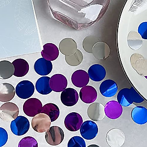 Blue Confetti 5000 Pieces 1 Inch Table Confetti Glitter Dots for Wedding Baby Shower Birthday Party Table Decorations(1.76 OZ)