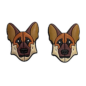 Damorr German Shepherd Dog Croc Charms Compatible with Croc Clogs Shoe Charms for Croc Pack of 2