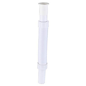 Flexible Extension Drain Pipe, Angle Simple Flexible 1-1/4" Extension Hose, Bathroom Sink Expanded Tube, Lavatory Sink Tailpiece, Tail Pipe Extension For Vessel Sink, Length Of 14-9/16" To 33-1/16"