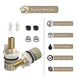 RP25513 RP24096 Faucet Stem Unit Assembly Kits for Two Handle Faucets Cartridge with RP4993 Rubber Seat and Spring, for Bathtub Shower Sink Bathroom Faucet (Not for Self Contained Faucets), 2 Pack