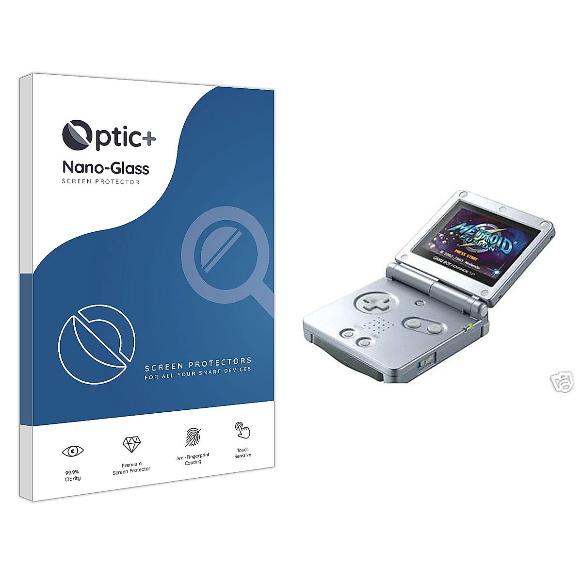 Optic+ Nano Glass Screen Protector for Nintendo Gameboy Advance GBA SP