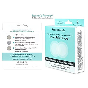Rachel’s Remedy Breast Relief Packs for Breastfeeding and Nipple Pain, Increase Milk Supply and Treat Clogged Ducts, 2 per Pack