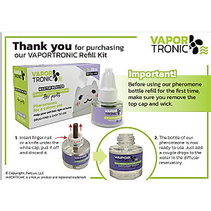 PetLuv Pheromone Diffuser Refill 3 Month Supply 3-Pack, Compatible with All Diffusers, MultiCat, Calming, Pet Behavior & Anxiety Support for Cats, Calm Formula for Scratching, Spraying, Marking