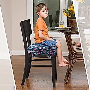 Zicac High Chair Portable Booster Seat Cushion Travel Dining Seat Pad for Toddler Kids Baby Infant Washable Thick Chair Seat Pads (Blue/Pink)