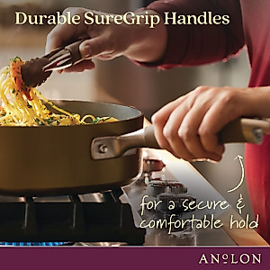 Anolon Advanced Home Hard-Anodized Nonstick Open Stock Cookware (8.5 Qt. Wide Stockpot, Bronze)