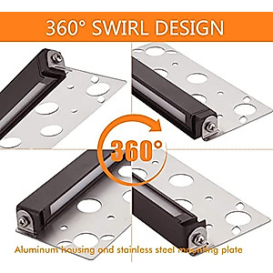 CLOUDY BAY [6 Pack] 7 Inch 12V-15 VAC/DC Low Voltage Hardscape Lighting Paver Light,Retaining Wall Lights Outdoor,IP65 Waterproof, 5W 2700K Soft White,Frost Lens Deck Step Light