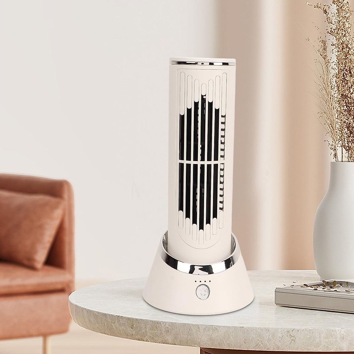 Tower Desk Fan, Rotating Function Standing Table Fan for Dorm