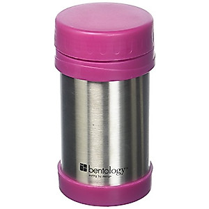 Laptop Lunches Bento-ware17oz Insulated Stainless Steel Lunch Jar, Pink Thermos - Holds Temp for up to 6 Hours