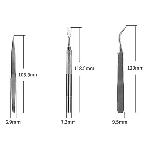 HSZJsto 3 in 1 Tick Remover Kit, Stainless Steel Tick Remover Tweezers Tick Remover Tools Set for Pet Dog, Cat, Human with Storage Box