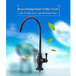 Drinking Water Purifier Faucet, Delle Rosa Water Faucet, Commercial Water Filtration Faucet for Under Sink Water Filter System Oil Rubbed Bronze Kitchen Bar Sink Drinking Water Faucet