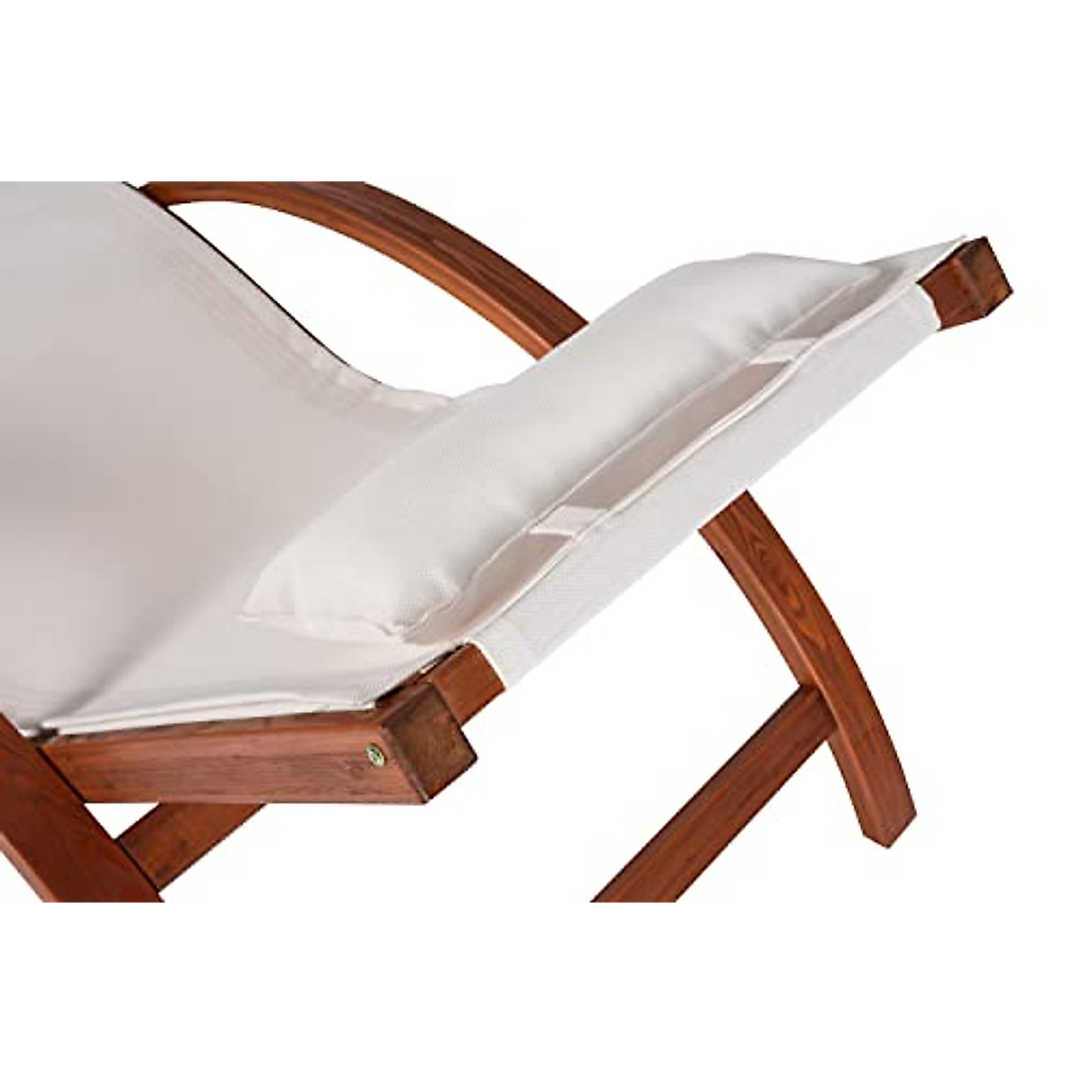 Island Umbrella NU6901 Island Retreat Bentwood Breeze Luxury Lounger with Wood Frame, Champagne