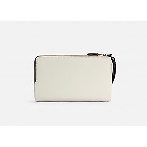 Coach Double Zip Leather Wallet In Colorblock Chalk Multi Style no. C7368