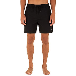 Hurley Men's One and Only 17" Volley Board Shorts, Black, X-Large
