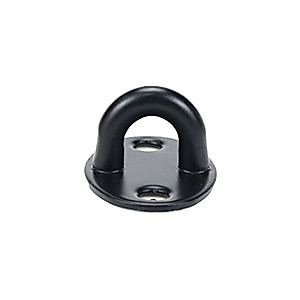 Dnyta 12 Pack Black Pad Eye Plate U Hooks Wall Mount Stainless Steel Ceiling Hooks Heavy Duty for Hanging Plants Lights