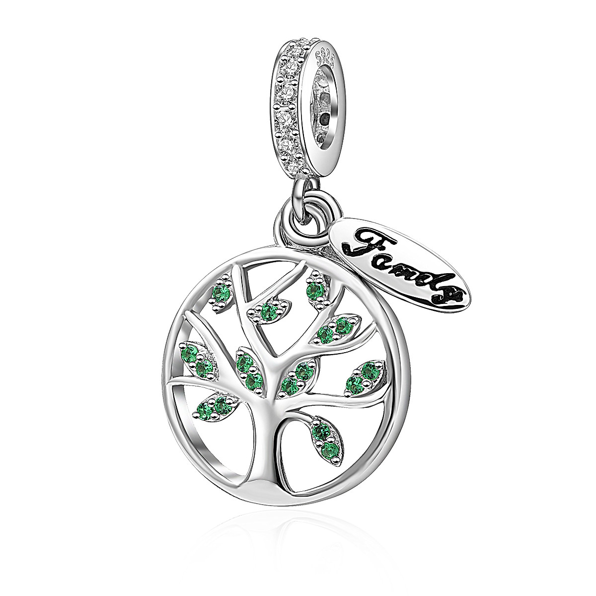 SOUKISS Family Tree of Life Charms 925 Sterling Silver Love Family Dangling Beads for Pandora Bracelet (Dangling)
