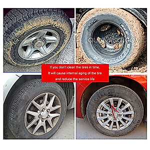 Wheel Brush Can Wheel And Rim Detail Brush With Long Soft Bristles Car Wheel Brush Rim Tire Detail Brush Multi Purpose For Wheel Rim Exhaust Tip Motorcycle Auto Accessories (A, 1 Size)