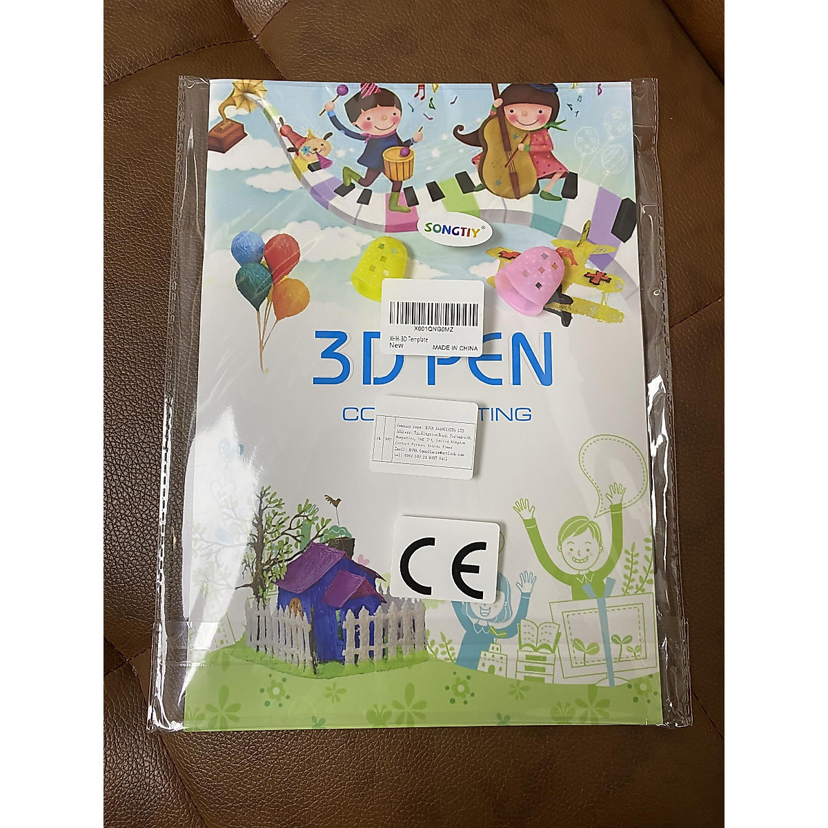 3D Printing Drawing Book, Reusable Colorful 40 Patterns Thick Paper Template with a Clear Plate, Painting Graffiti Template for 3D Pen Kids DIY Gift