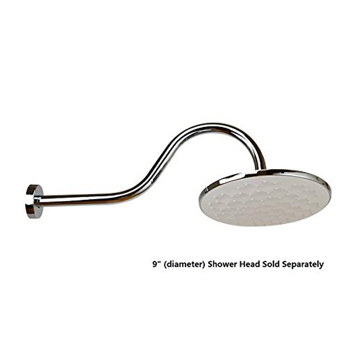 Purelux 17 Inches Shower Arm Made of Stainless Steel Water Outlet PJ1701, Long Reach Shower Head Extension Chrome Finish