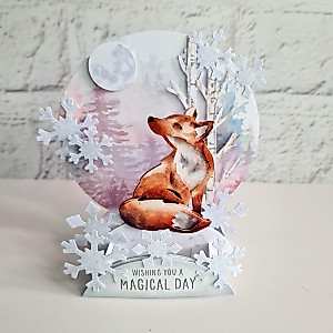 Katy Sue Watercolor Christmas Animals Die-Cut Pop-Up Card Making Kit for Adults. Makes 12 Cards with Festive Animals. Contains 12 Cards, 12 Sheets of Elements, & 12 Envelopes for Card Making Supplies