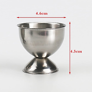 UUYYEO 2 Pcs Stainless Steel Egg Cups Boiled Egg Holder Egg Tray Kitchen Tool for Hard Boiled Eggs