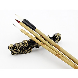 Cast Iron Dragon Shape Brush Rest Calligraphy Painting Sumi-e Tool