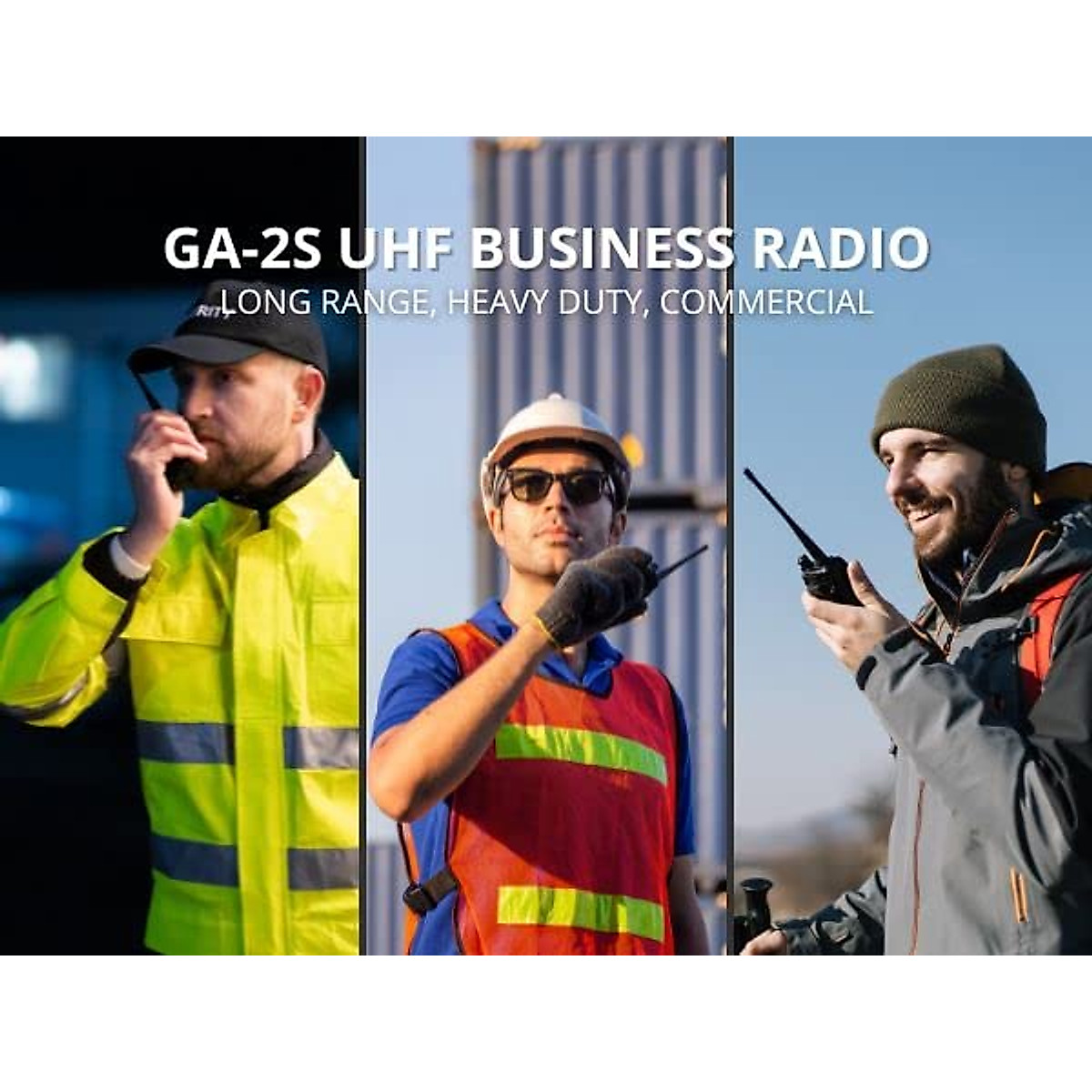 16 Pack Radioddity GA-2S Long Range Walkie Talkies for Adults UHF Two Way Radio Rechargeable with Micro USB Charging + Radioddity PC002 USB Programming Cable Plug and Play