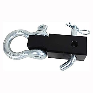 MaxxHaul 70250 Receiver Hitch D-Ring (with 3/4" Forged Shackle and Solid Shaft for Vehicle Recovery Towing)