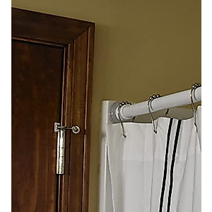 PAW International Stick to Stay Shower Curtain Rod Support Holder Retainer | 3M VHB Adhesive (Best!!) | Waterproof | No Drilling | Stick On | Crystal Clear | 2 Pack | Max Load 60 lbs - Max 1-1/2" Rod