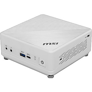 MSI Cubi 5 Mini PC: Intel Core i3-10110U, 8GB DDR4 2666MHz, 256SSD, WiFi 6, Bluetooth 5.1, USB Type-C, Dual Display, Energy Efficient, Black, Windows 11 Home: 10M-442US
