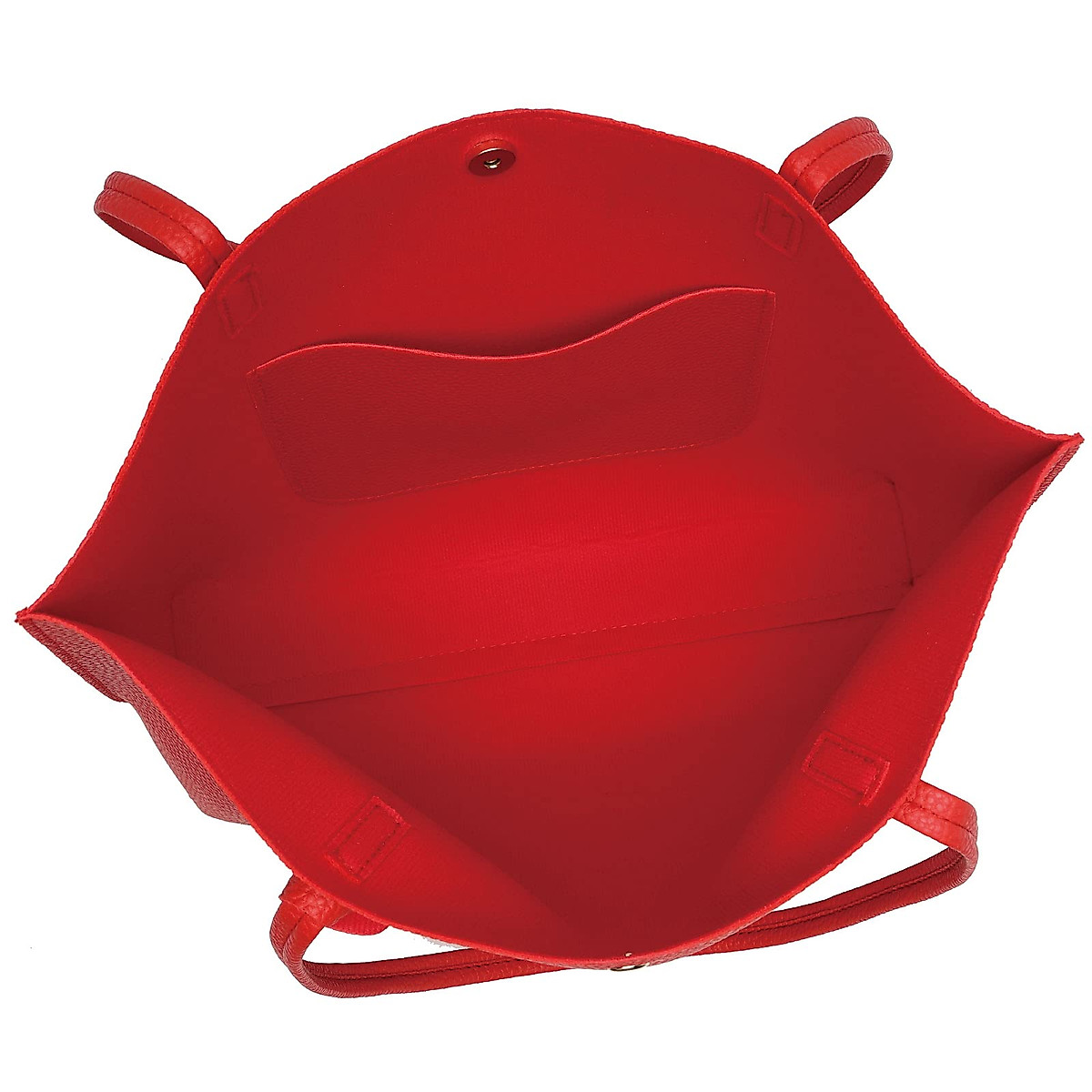 Lieseh Women's Bohemian Tote Bag for Shoulder and Hand with Inner Pocket (Bright Red Ribbon)