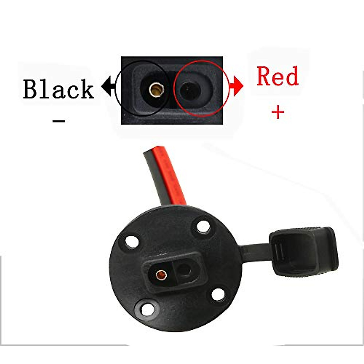 CERRXIAN 55cm 10AWG SAE Socket Solar Weatherproof Sidewall Port DIY Cord, SAE Quick Disconnect Wire Harness Panel Mount Power Cable with Cap