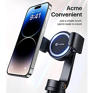 andobil MagStick Selfie Stick Tripod Compatible with MagSafe, [Redefined Phone Tripod] 63.5" Extendable Magnetic Cell Phone Tripod Stand with Wireless Remote, Tripod for iPhone 14 13 12 & All Phones