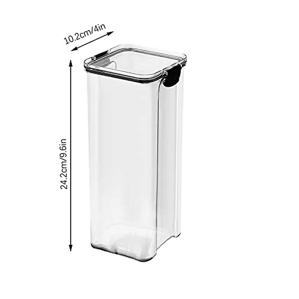 Iuhan Storage Jar,Food Storage Containers,Home Kitchen Pantry Organization,Square Transparent Buckle Dry Storage Jar for Miscellaneous Grains Barley Noodle Nut Candy Dry