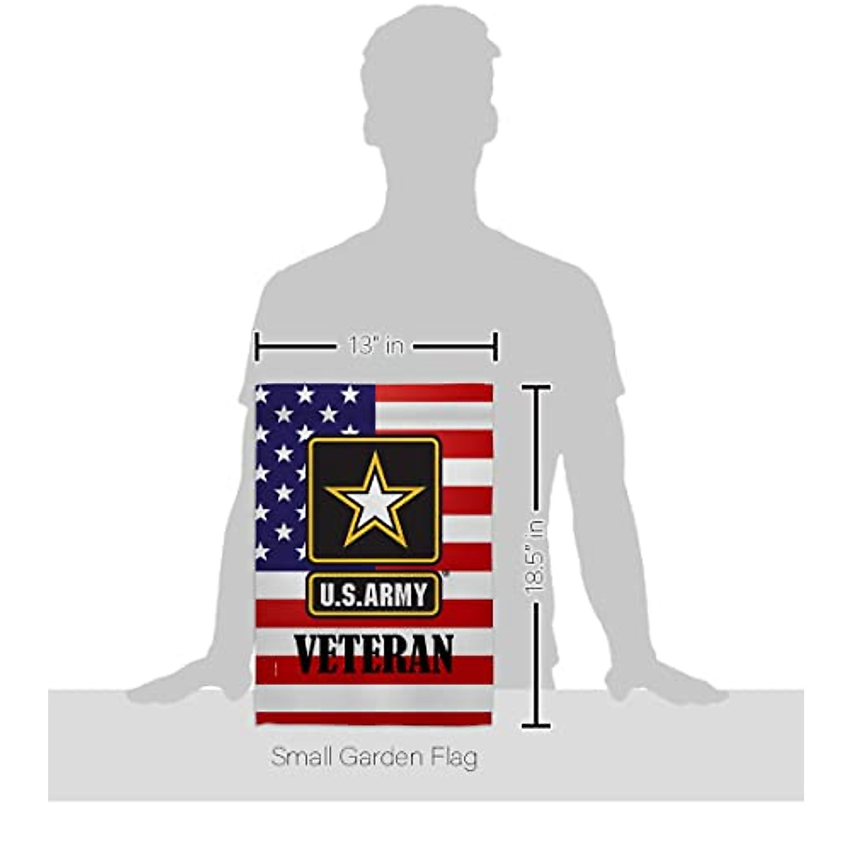 US Army American US Flag Home Decor Armed Forces Rangers Official Licensed United State Military Banner Wall Hanging Veteran Gifts Retire Yard Tapestry Decorative Cemetery Garden Rememberance Made in USA