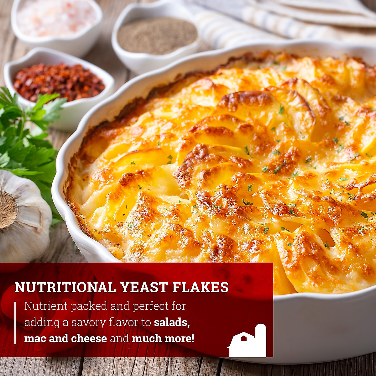 Hoosier Hill Farm Nutritional Yeast Flakes, 1LB (Pack of 1)