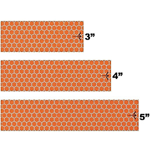 White Water Archery Orange Reflective Filled Honeycomb Arrow Wraps 15 Pc Pack 10 Colors Choose Length Width (5, 1.12)