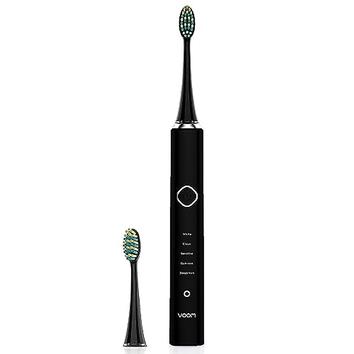 Voom Sonic Pro 7 Series Rechargeable Electronic Toothbrush, Advanced Oral Care Technology, 2-Minute Timer w/Quadrant Pacing, 5 Adjustable Speeds, Magnetic Levitation, 100% Waterproof, Black (VM-20946)