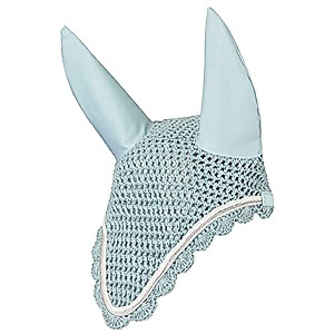 HORZE Geneva Ear Net - Silver Blue - Pony